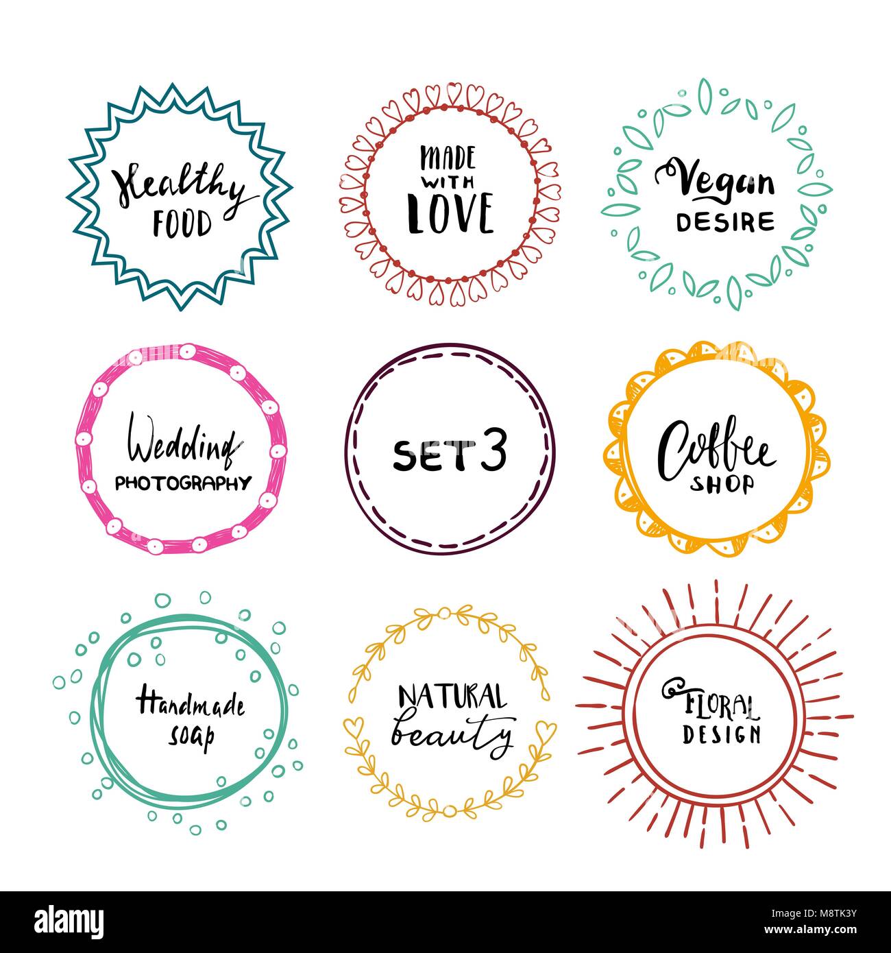 Round frame vector hi-res stock photography and images - Alamy