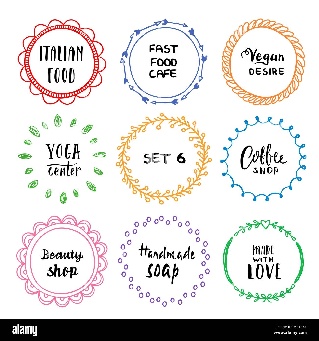 Round frame vector hi-res stock photography and images - Alamy