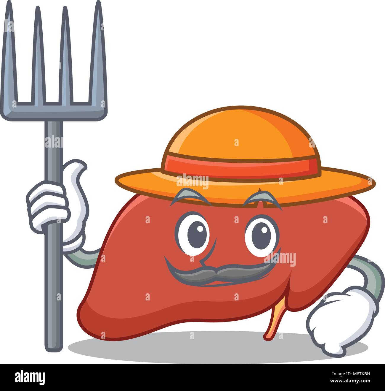 Farmer liver character cartoon style Stock Vector Image & Art - Alamy