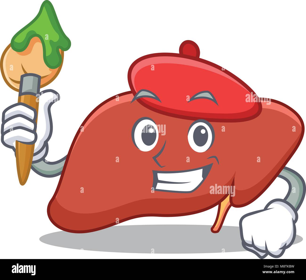 Artist liver character cartoon style Stock Vector Image & Art - Alamy