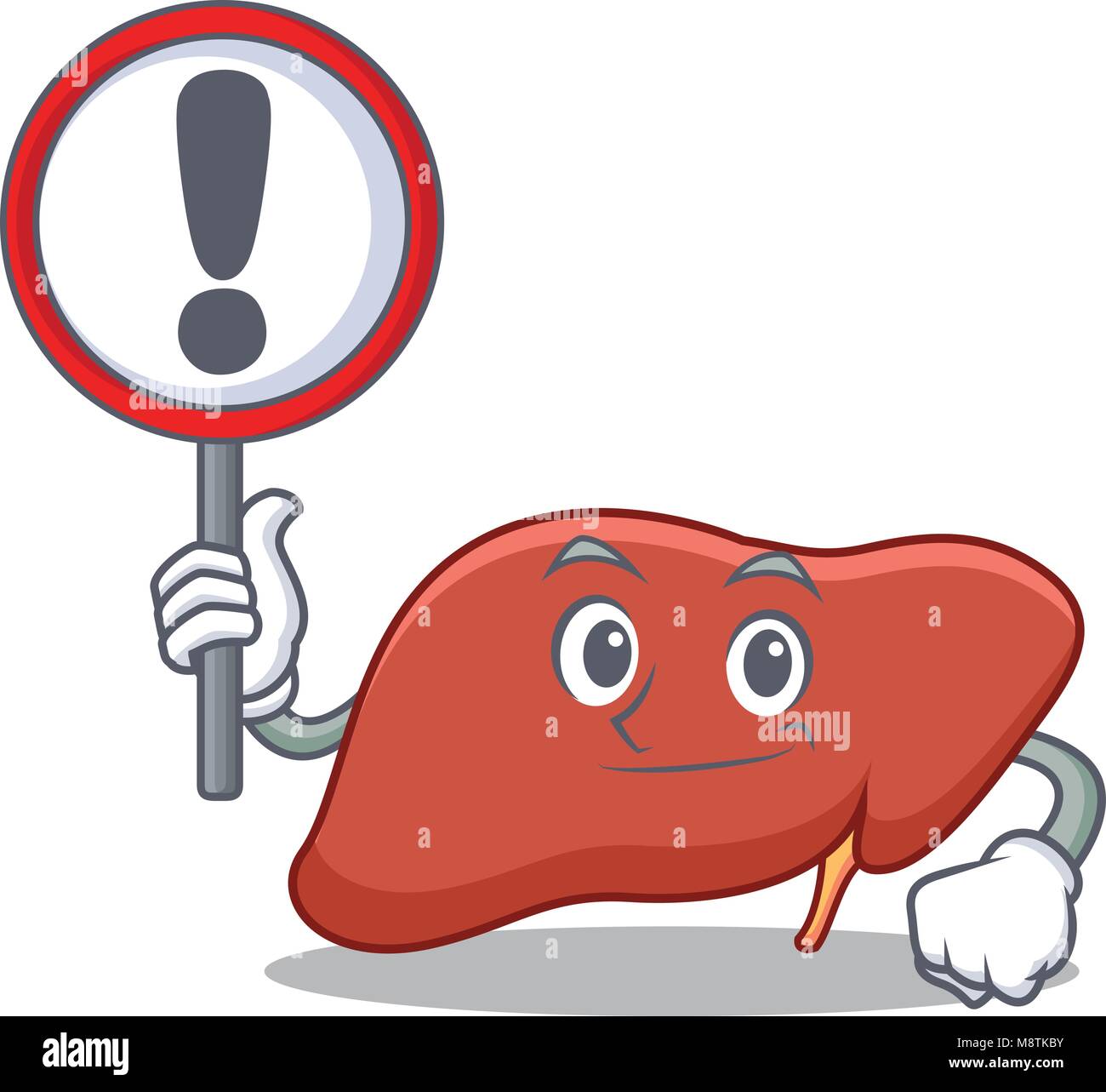 With sign liver character cartoon style Stock Vector Image & Art - Alamy