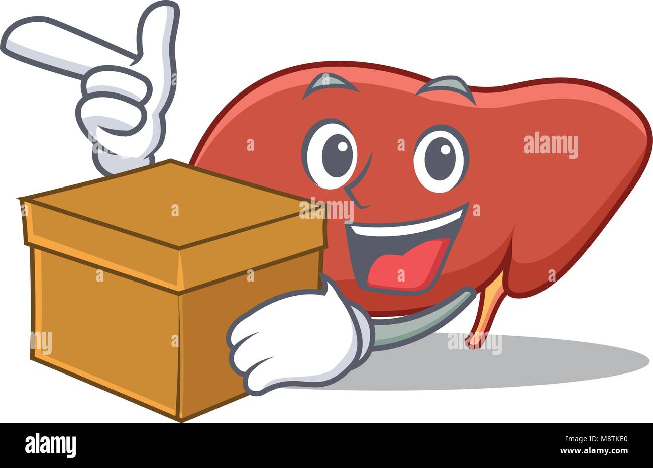 With box liver character cartoon style Stock Vector Image & Art - Alamy