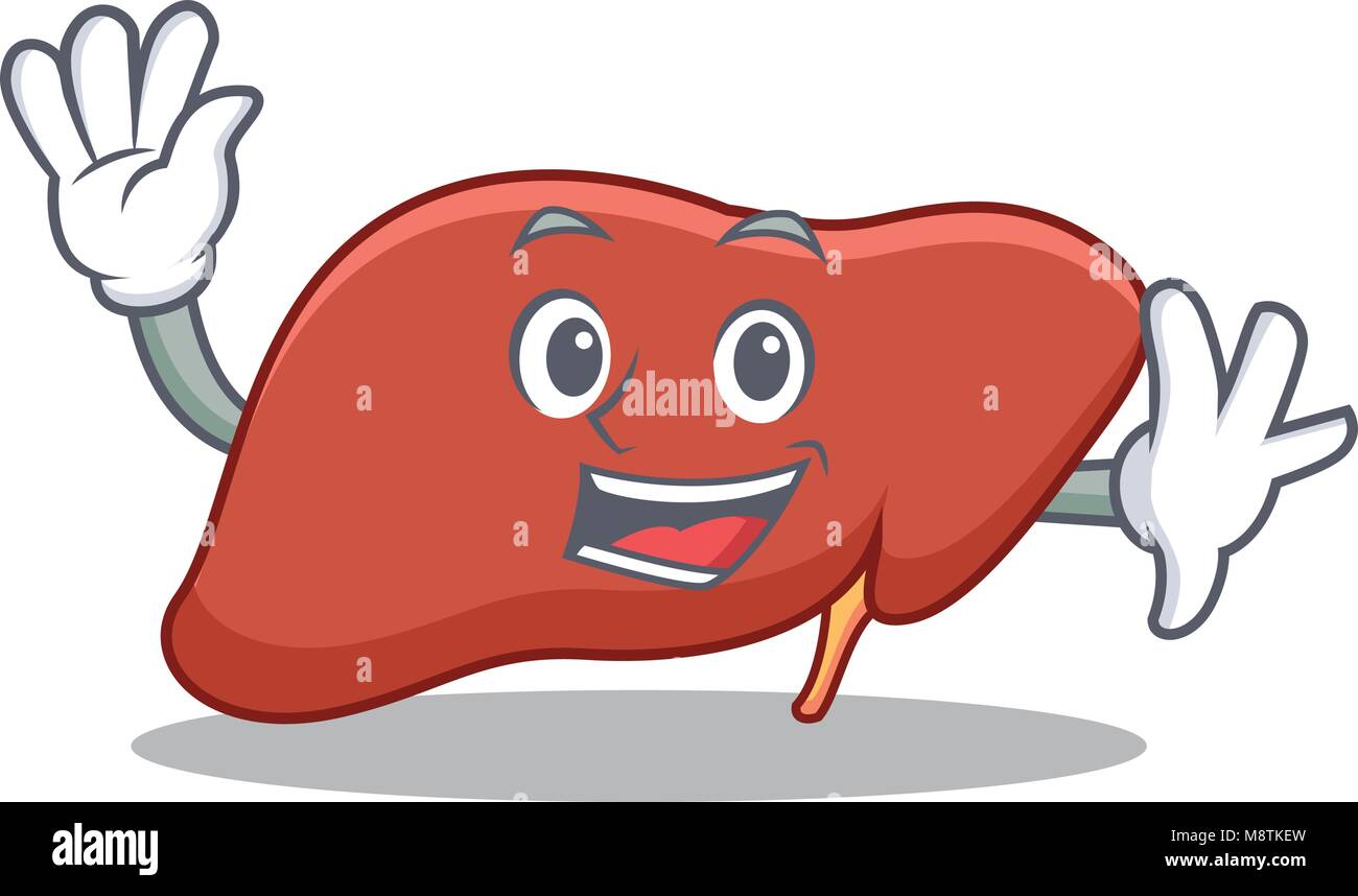 Waving liver character cartoon style Stock Vector Image & Art - Alamy