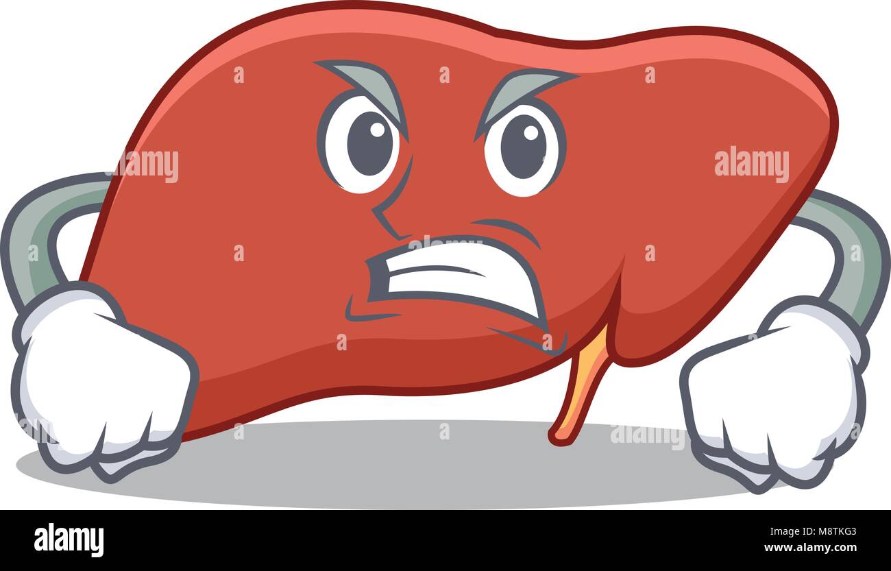 Angry liver mascot cartoon style Stock Vector Image & Art - Alamy