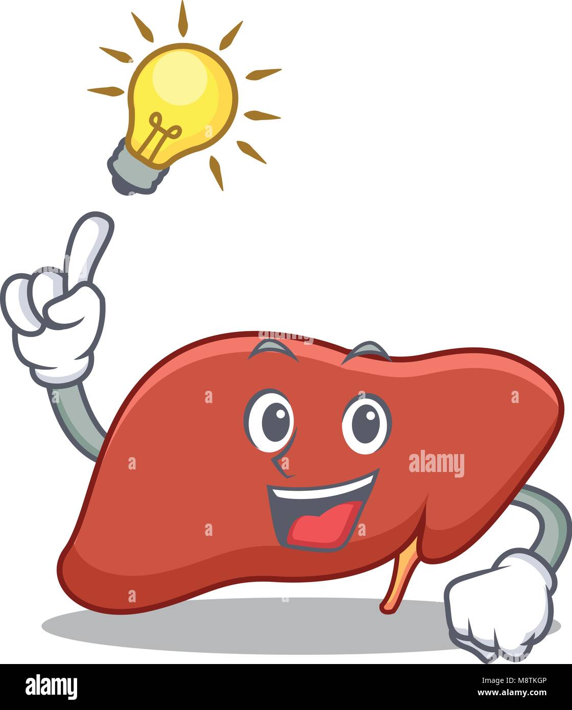 Have an idea liver mascot cartoon style Stock Vector Image & Art - Alamy