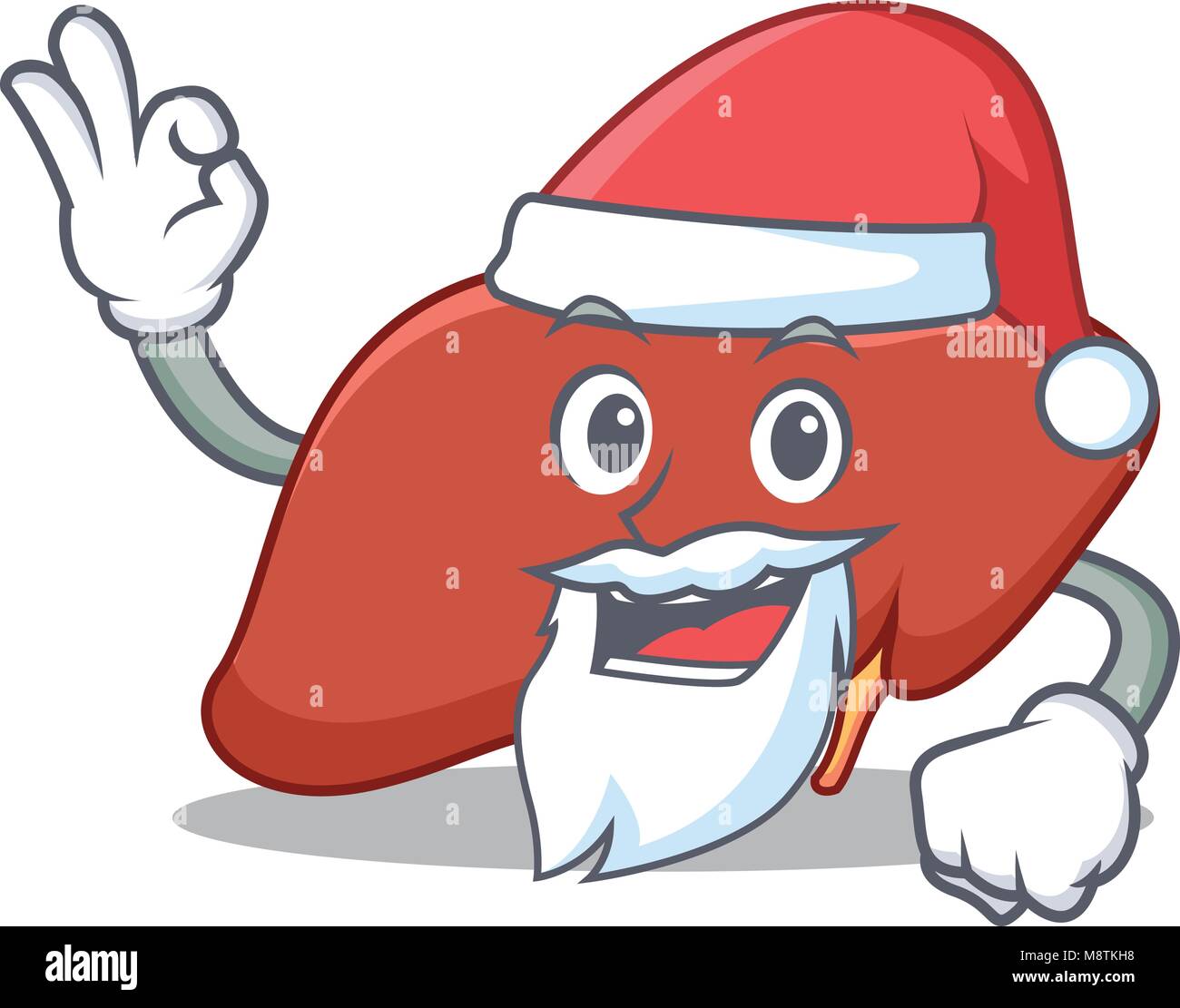 Santa liver mascot cartoon style Stock Vector Image & Art - Alamy