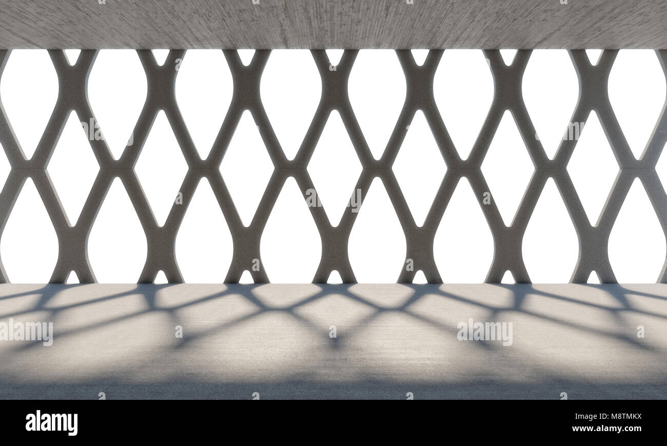 modern concrete structure on white 3d rendering image Stock Photo - Alamy