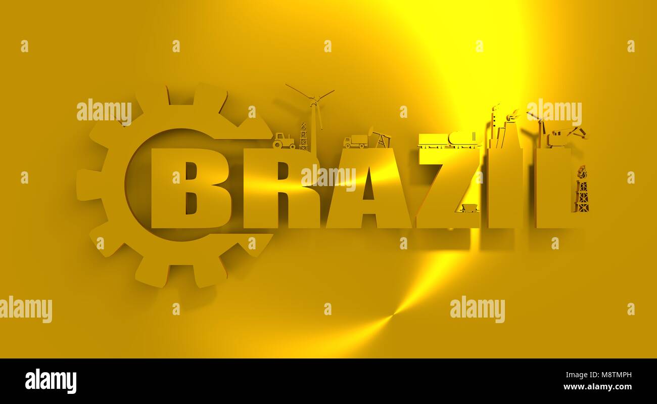 Energy and Power icons. Brazil word Stock Photo - Alamy