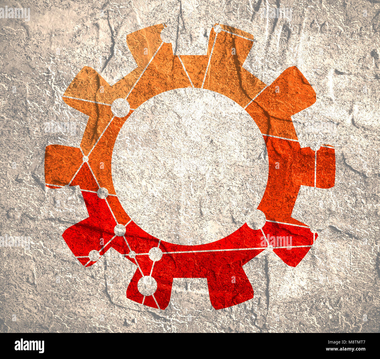 Low polygonal gear symbol hi-res stock photography and images - Alamy