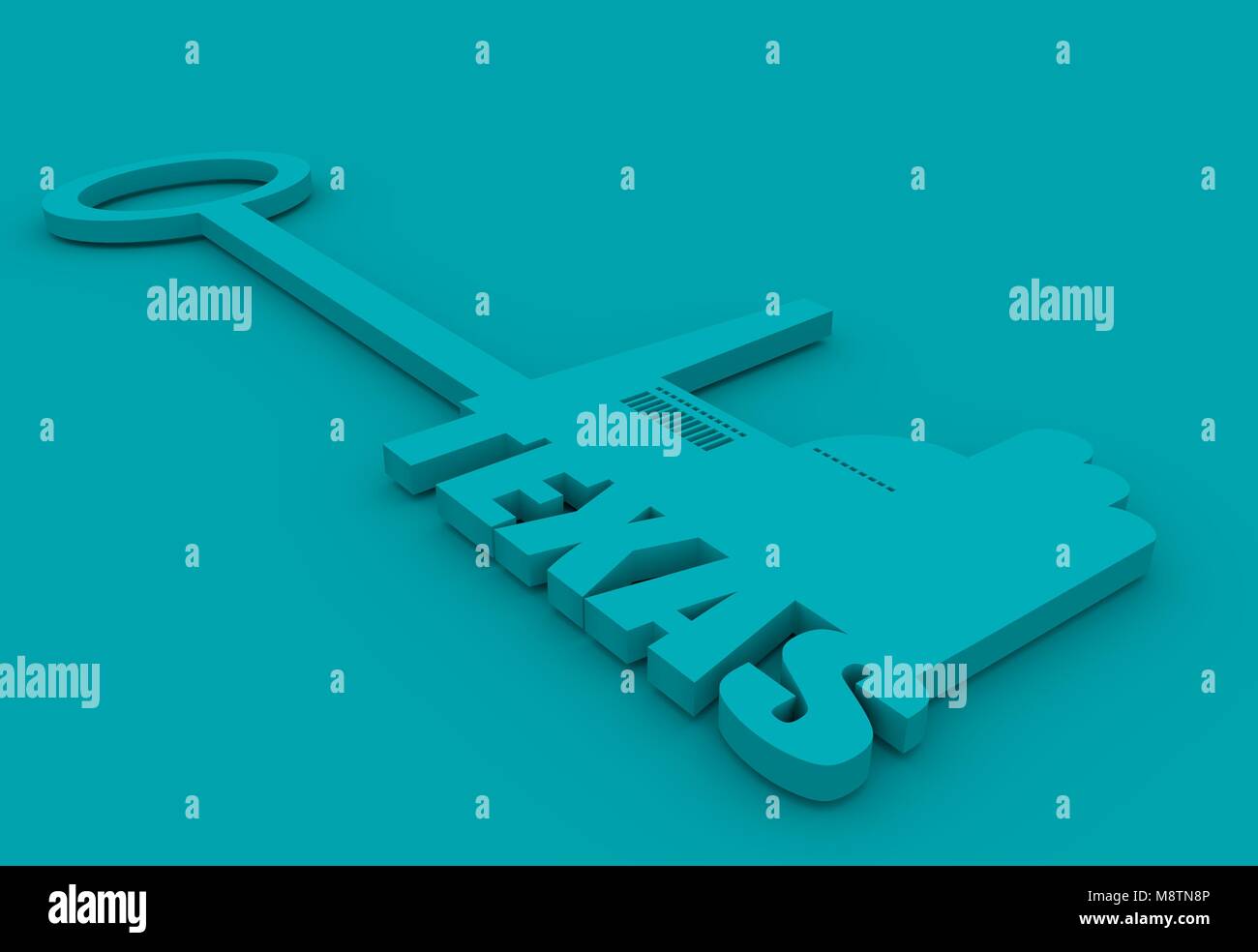 illustration concept, hand holding a key of texas industry Stock Photo ...