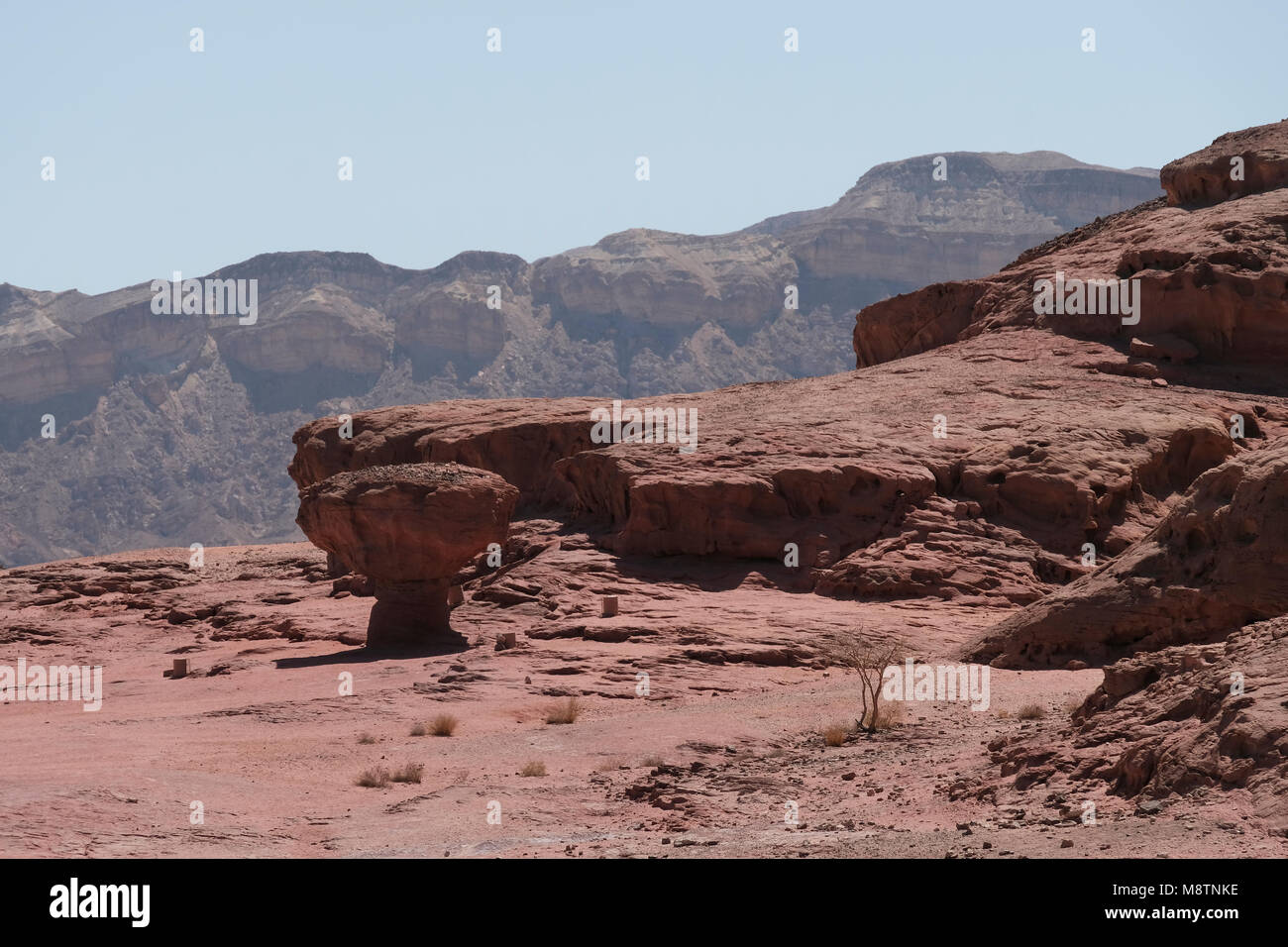 The mushroom shaped rock formation carved by the natural forces of ...