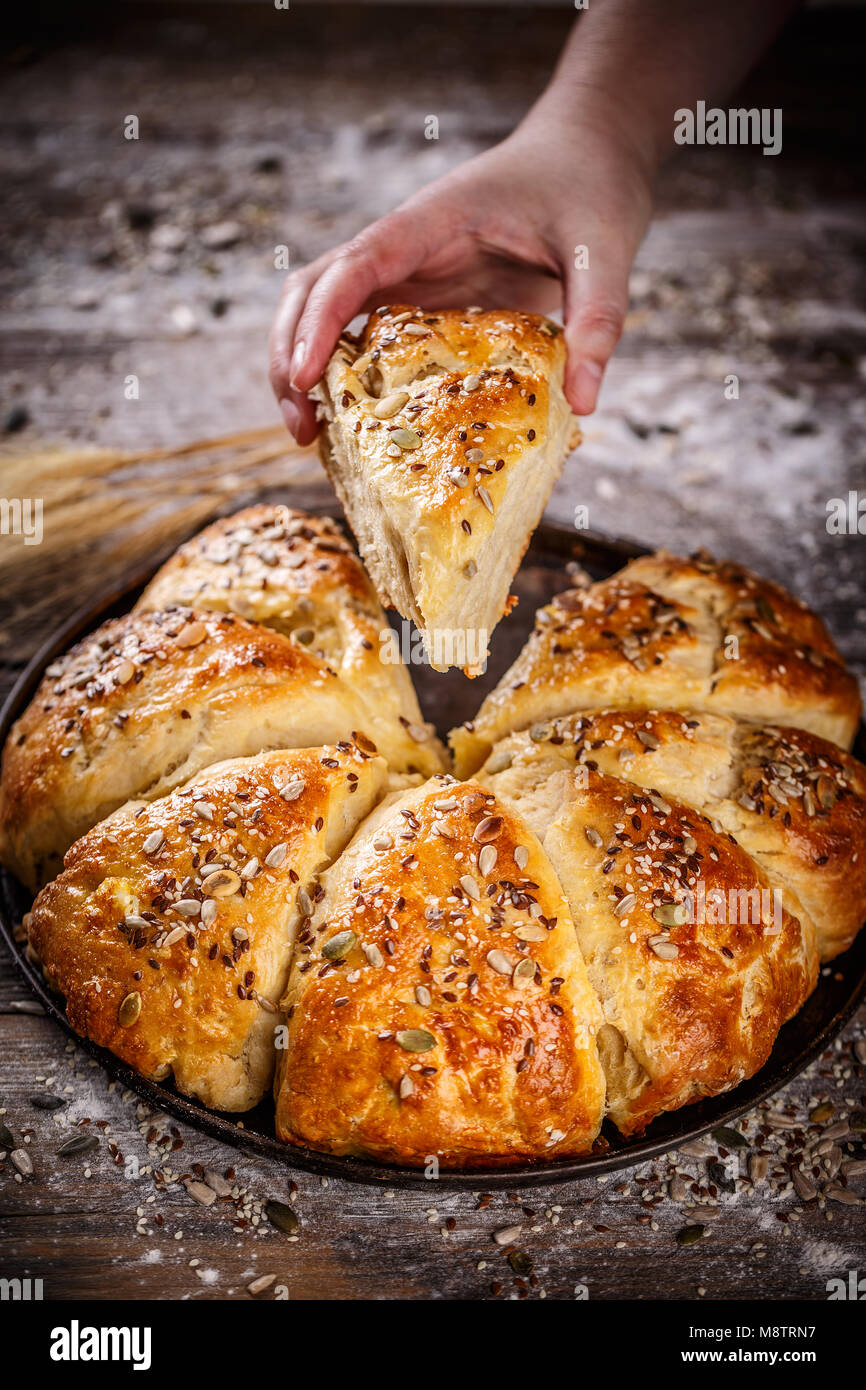 Wheat triangle rolls hi-res stock photography and images - Alamy