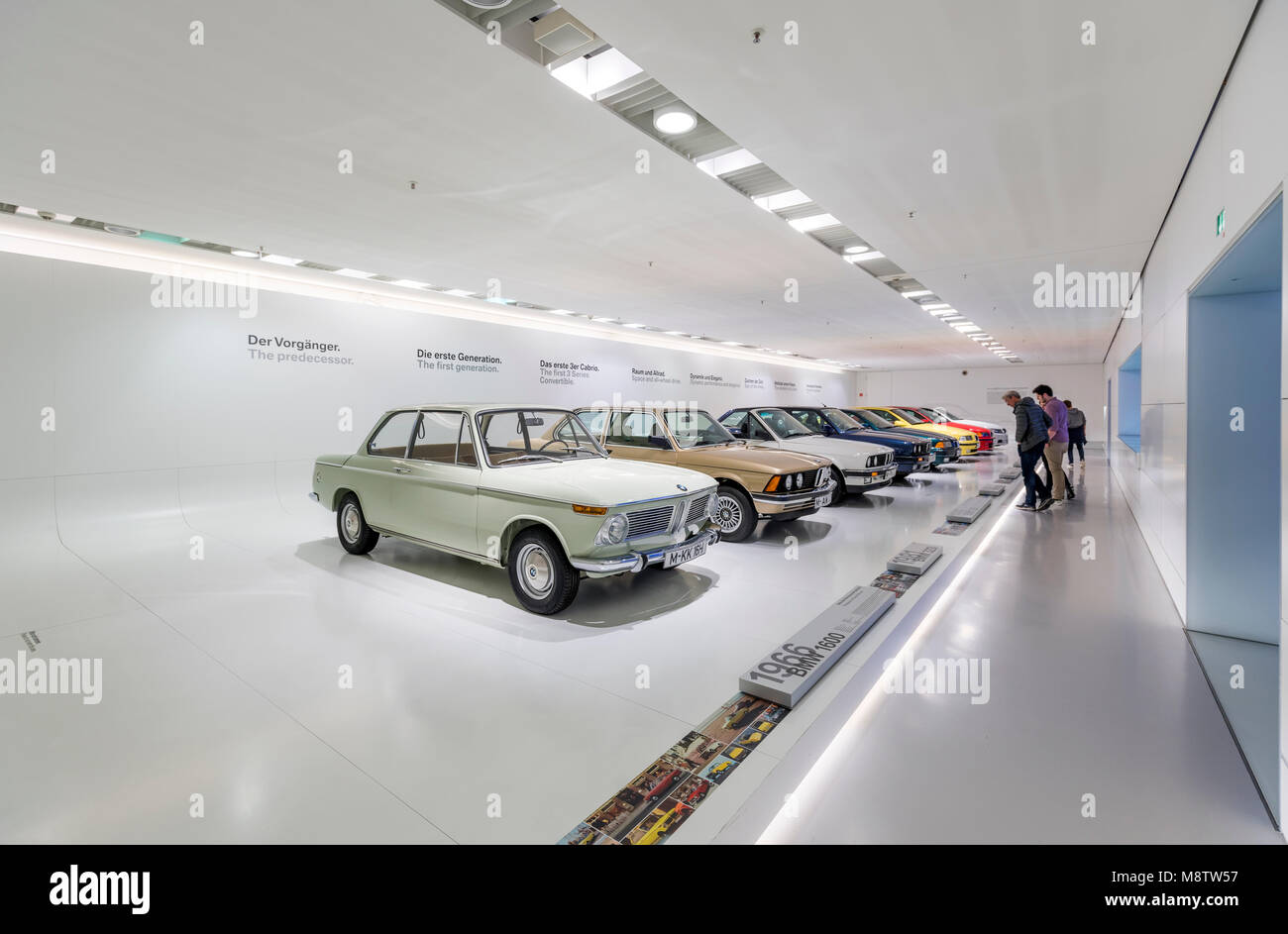 Interior of BMW museum. The BMW Museum is located near the Olympiapark ...