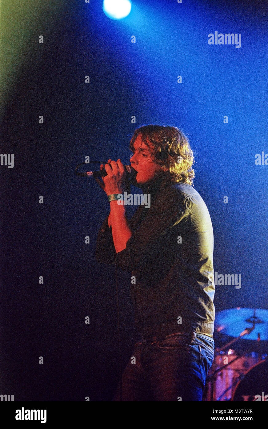 Tom Chaplin lead singer of English band Keane performing at the Melkweg ...