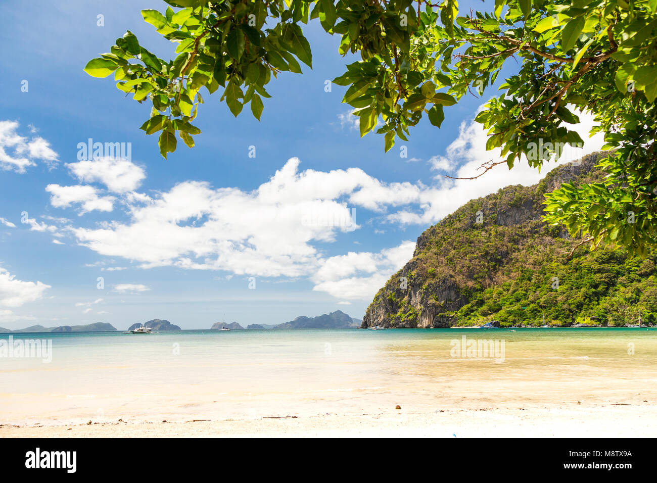 Corong Corong beach in El Nido, Palawan Island, Philippines Stock Photo ...