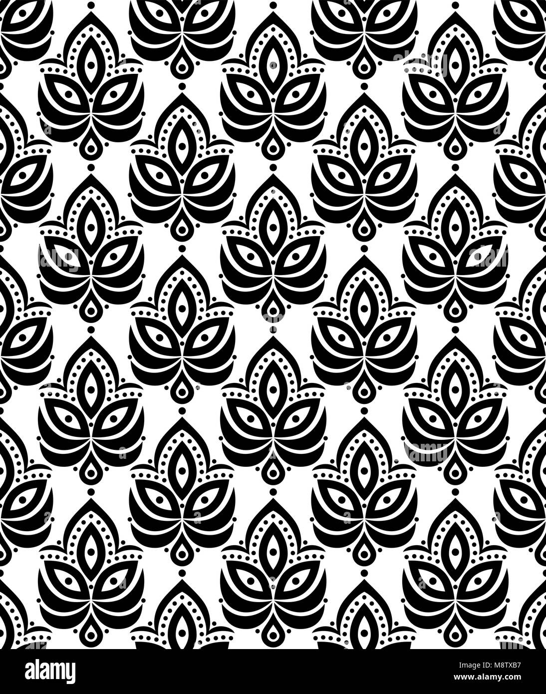 Ornamental seamless floral element pattern background for design in ...
