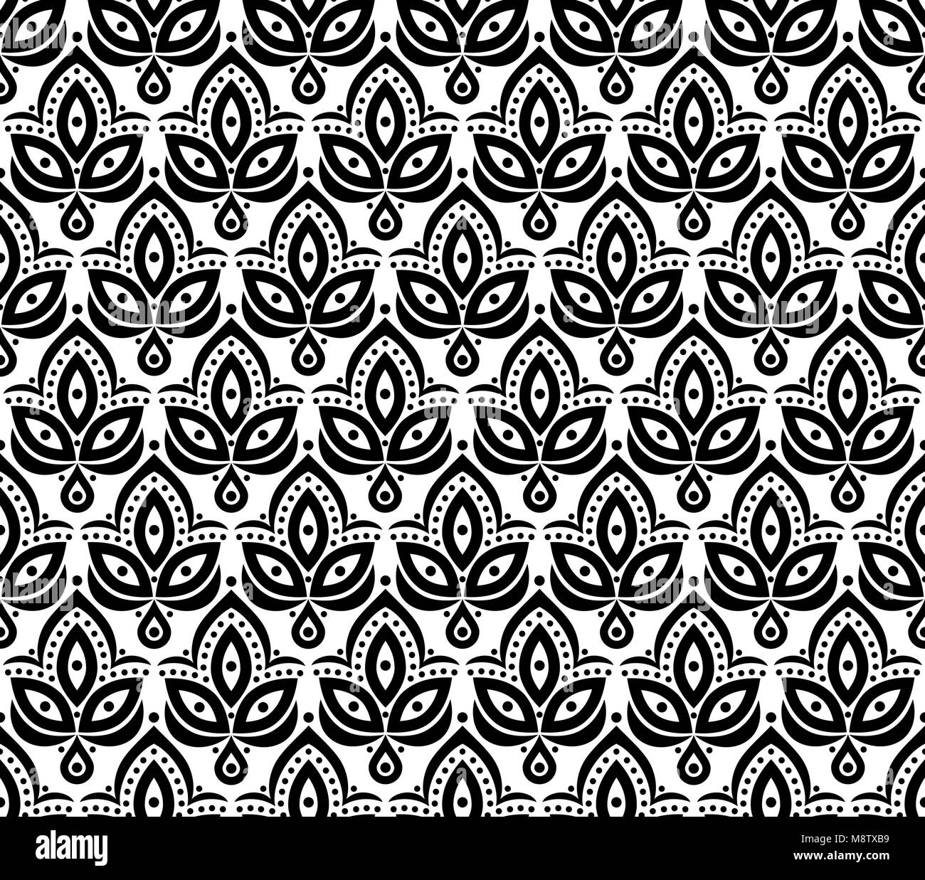 Ornamental seamless floral element pattern background for design in ...