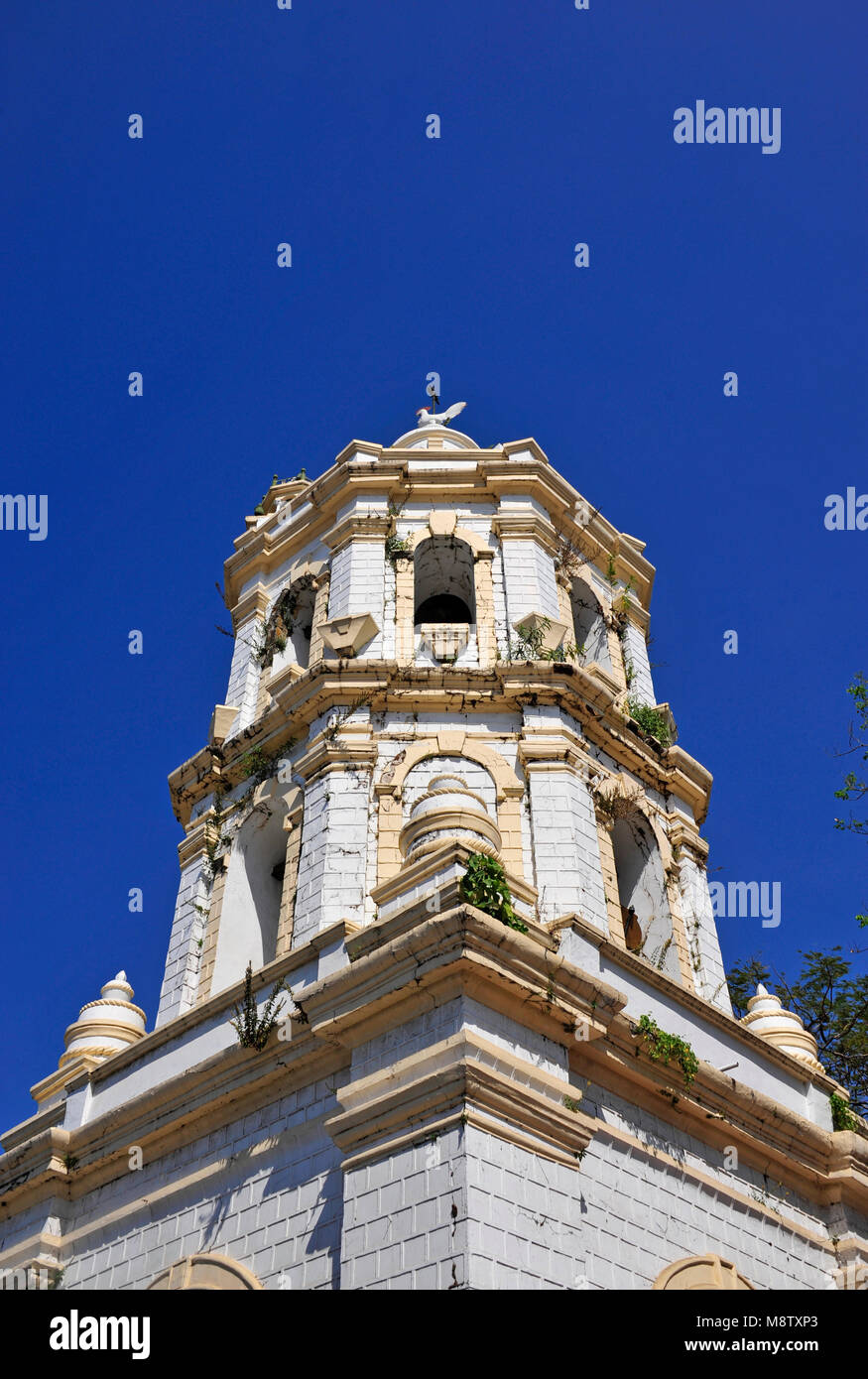 The bell tower next to the Cathedral in Vigan city, Ilocos Sur ...