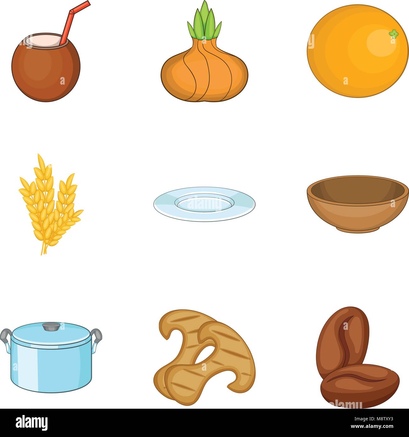 Proper nutrition icons set, cartoon style Stock Vector Image & Art - Alamy