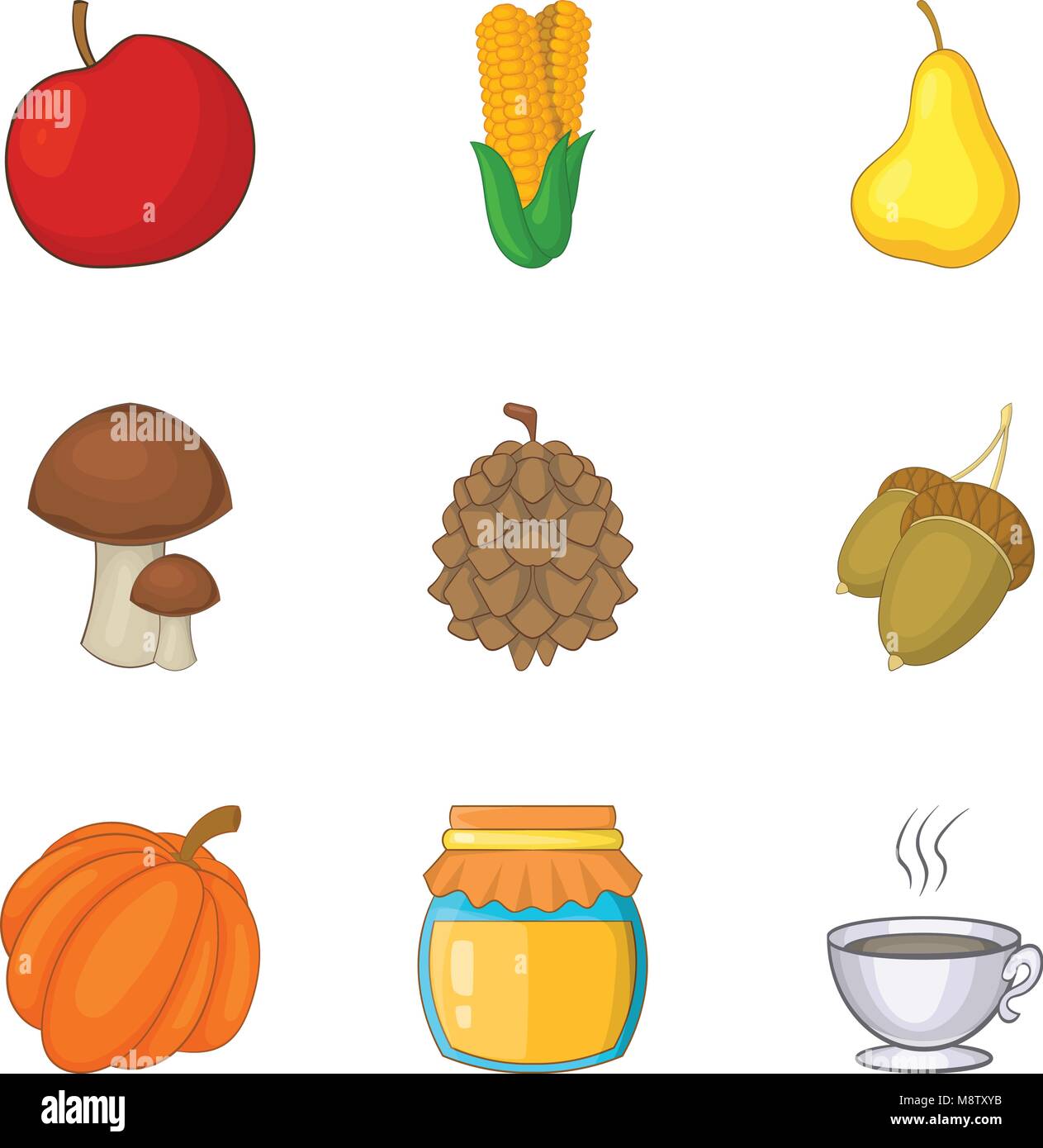 Adequate nutrition icons set, cartoon style Stock Vector Image & Art ...