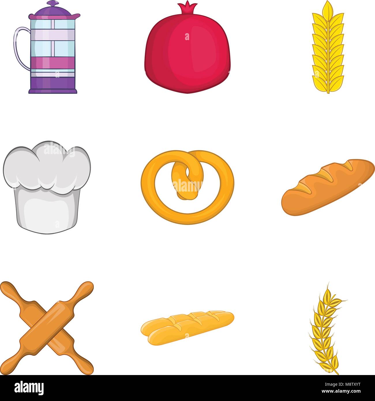 Healthy eating icons set, cartoon style Stock Vector Image & Art - Alamy