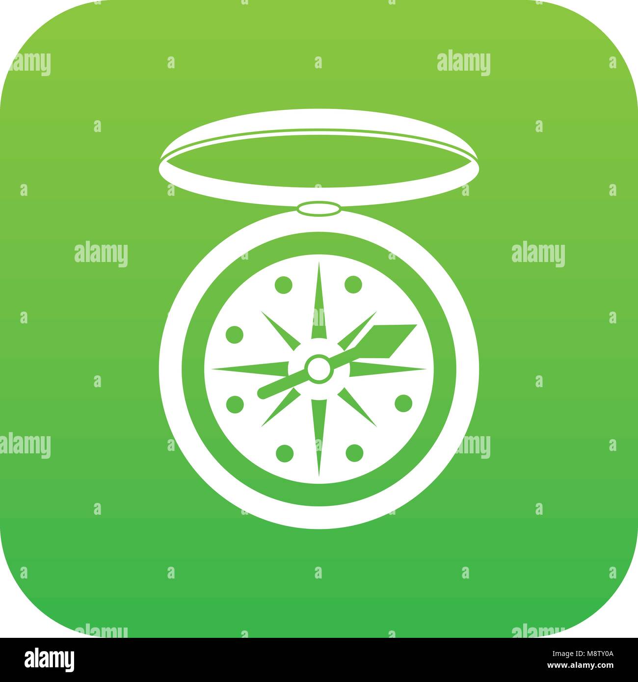 Compass icon digital green Stock Vector Image & Art - Alamy