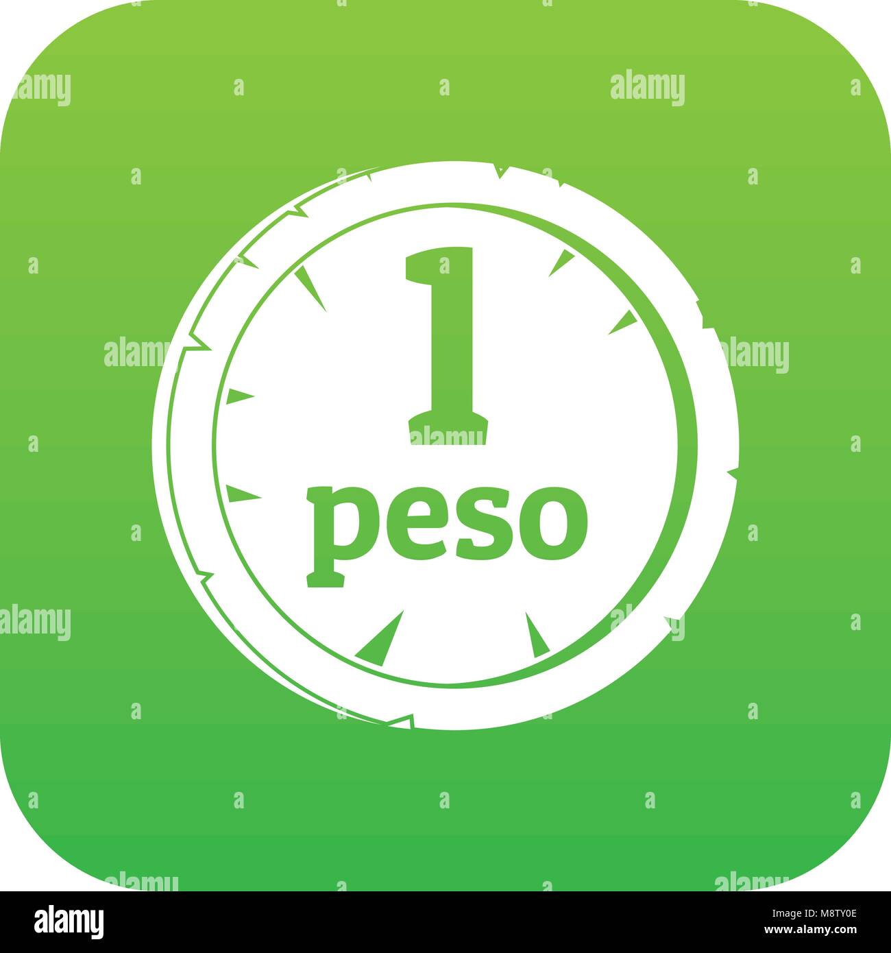 Peso icon digital green Stock Vector Image & Art - Alamy