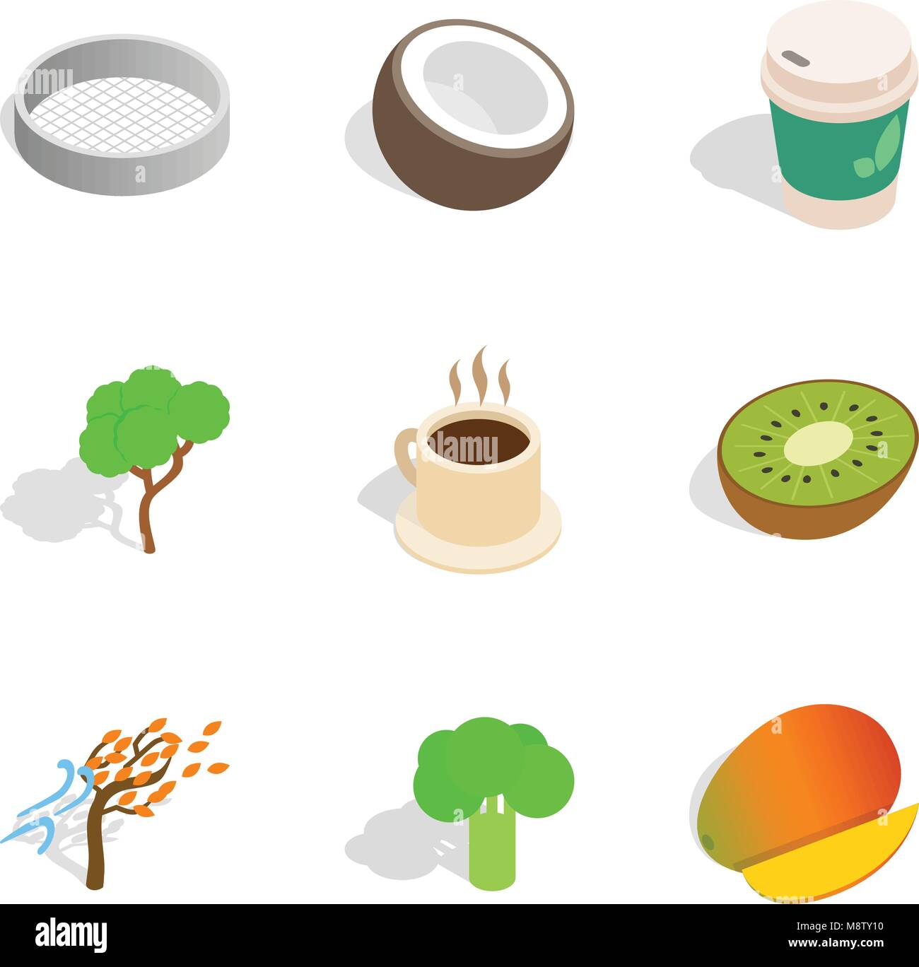 Tropical diet icons set, isometric style Stock Vector Image & Art - Alamy