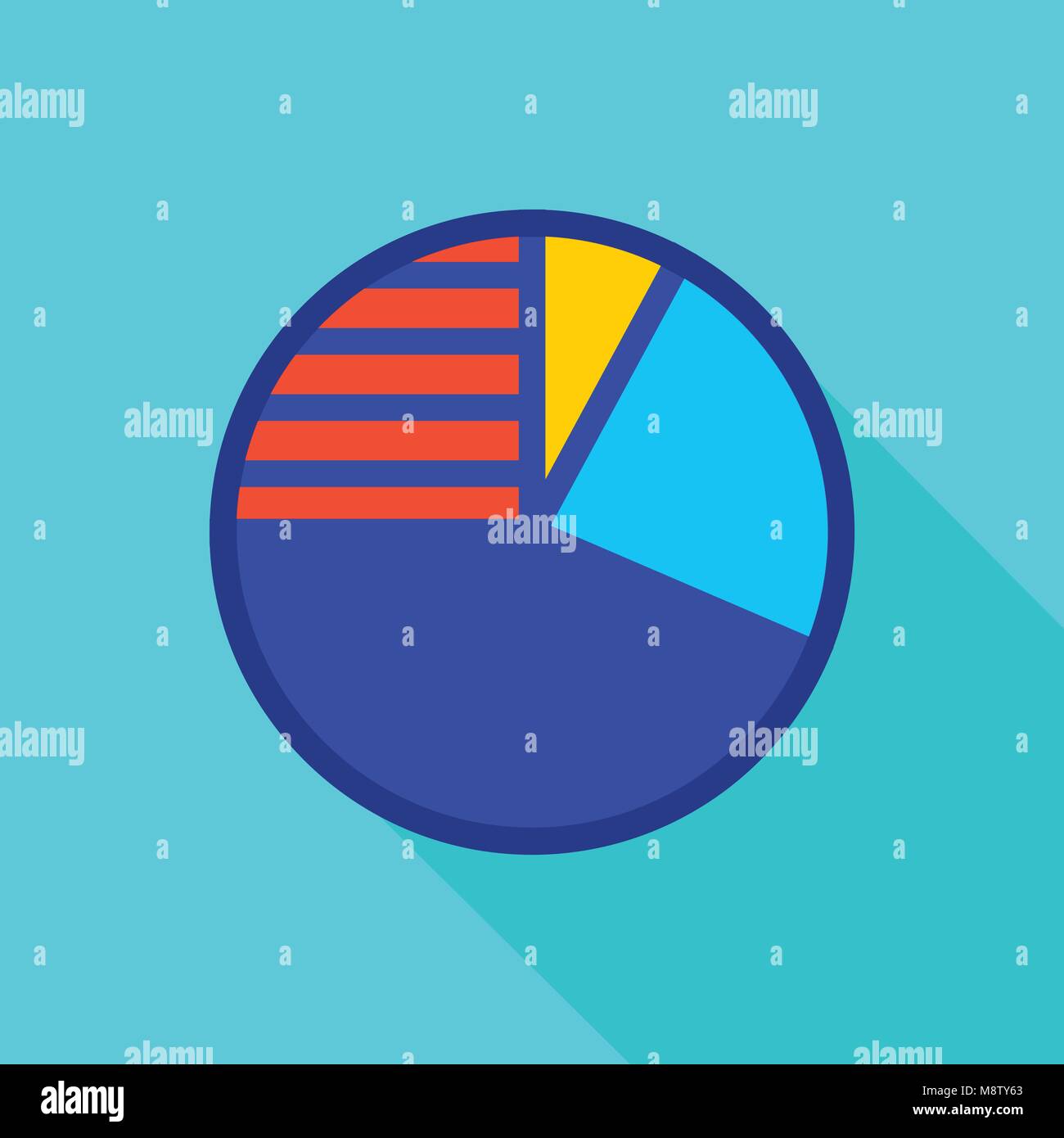 Circle diagram icon, flat style Stock Vector Image & Art - Alamy