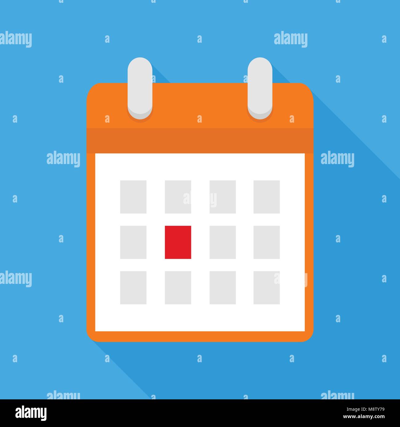 Calendar icon, flat style Stock Vector Image & Art - Alamy