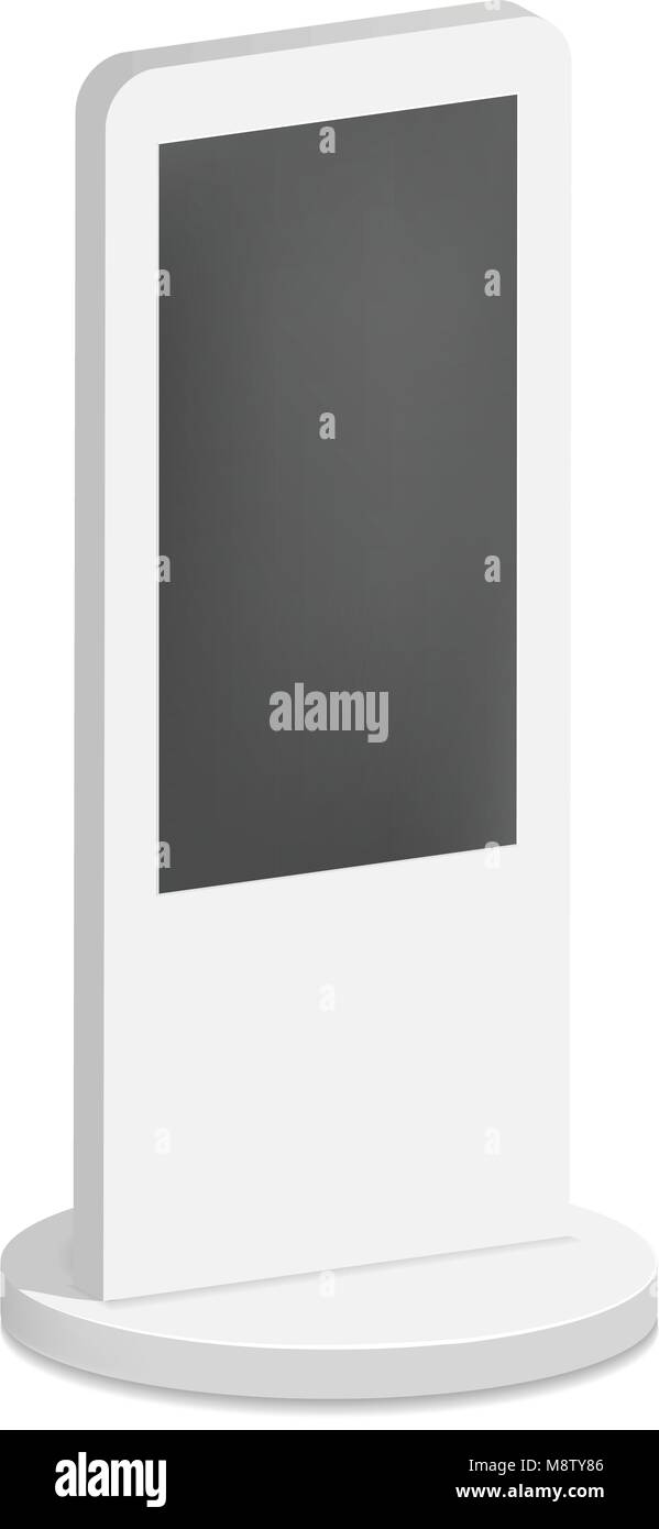 Touchscreen terminal mockup, realistic style Stock Vector Image & Art ...