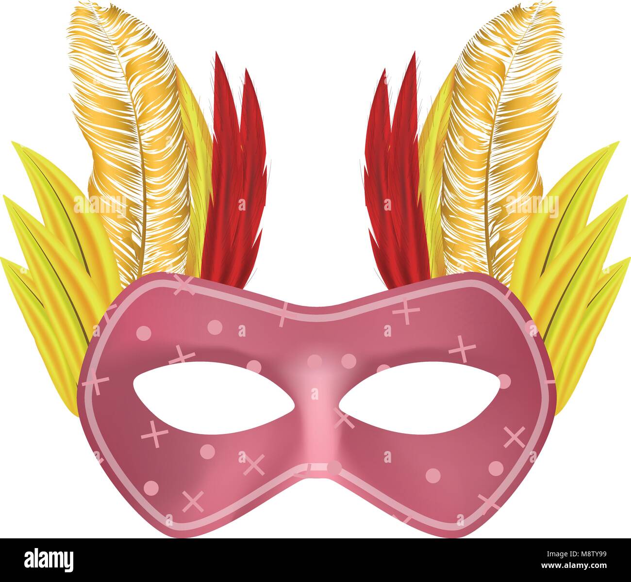 Feather mask mockup, realistic style Stock Vector Image & Art - Alamy