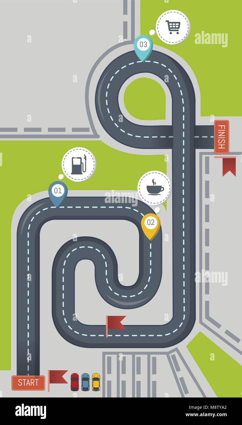 Road icon, flat style Stock Vector Image & Art - Alamy