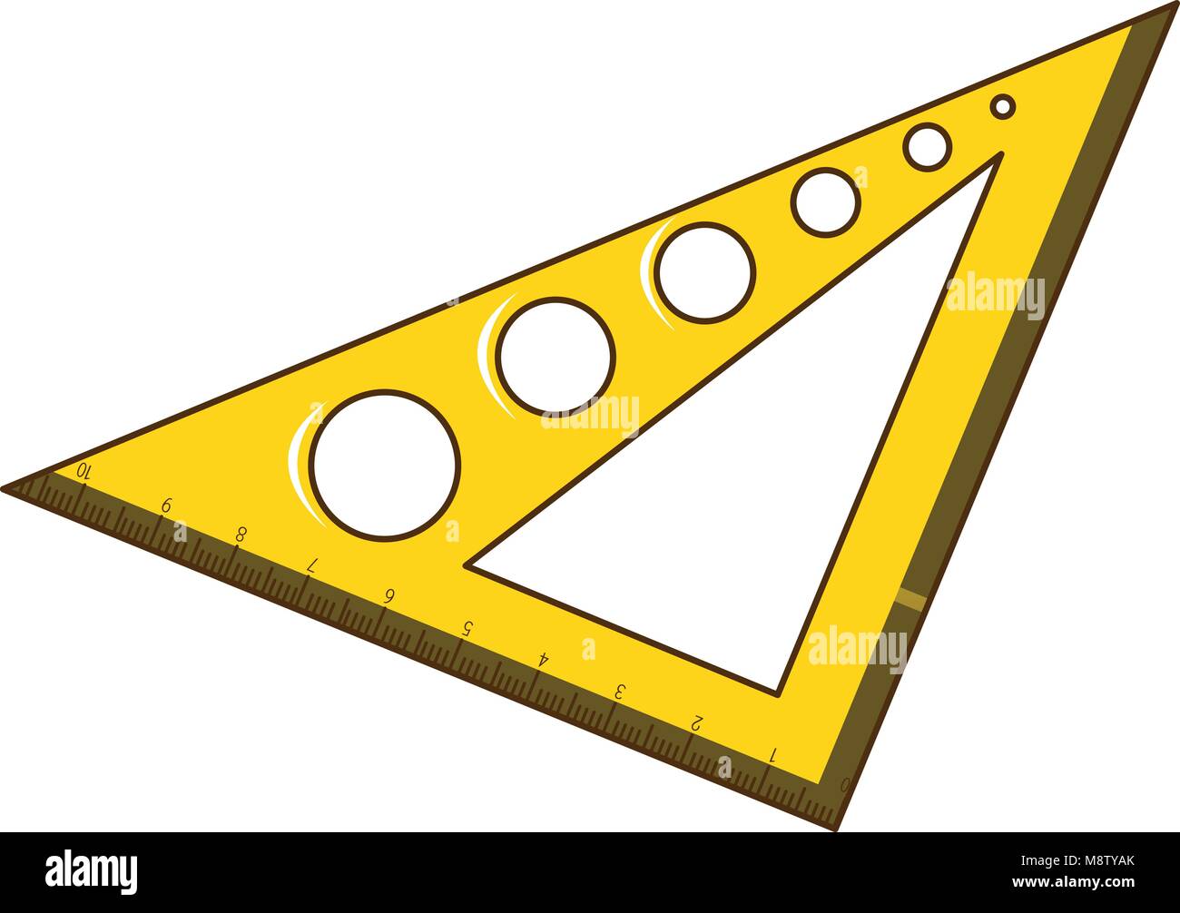Triangle ruler icon, cartoon style Stock Vector Image & Art - Alamy