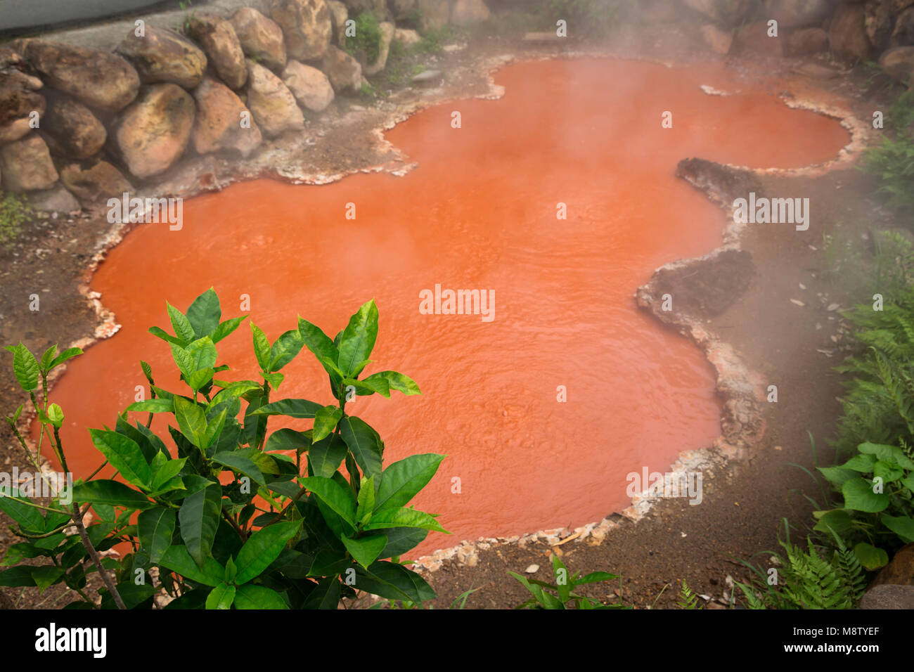 Kamado Jigoku in Beppu, Japan, “The cooking pot hell” features several ...