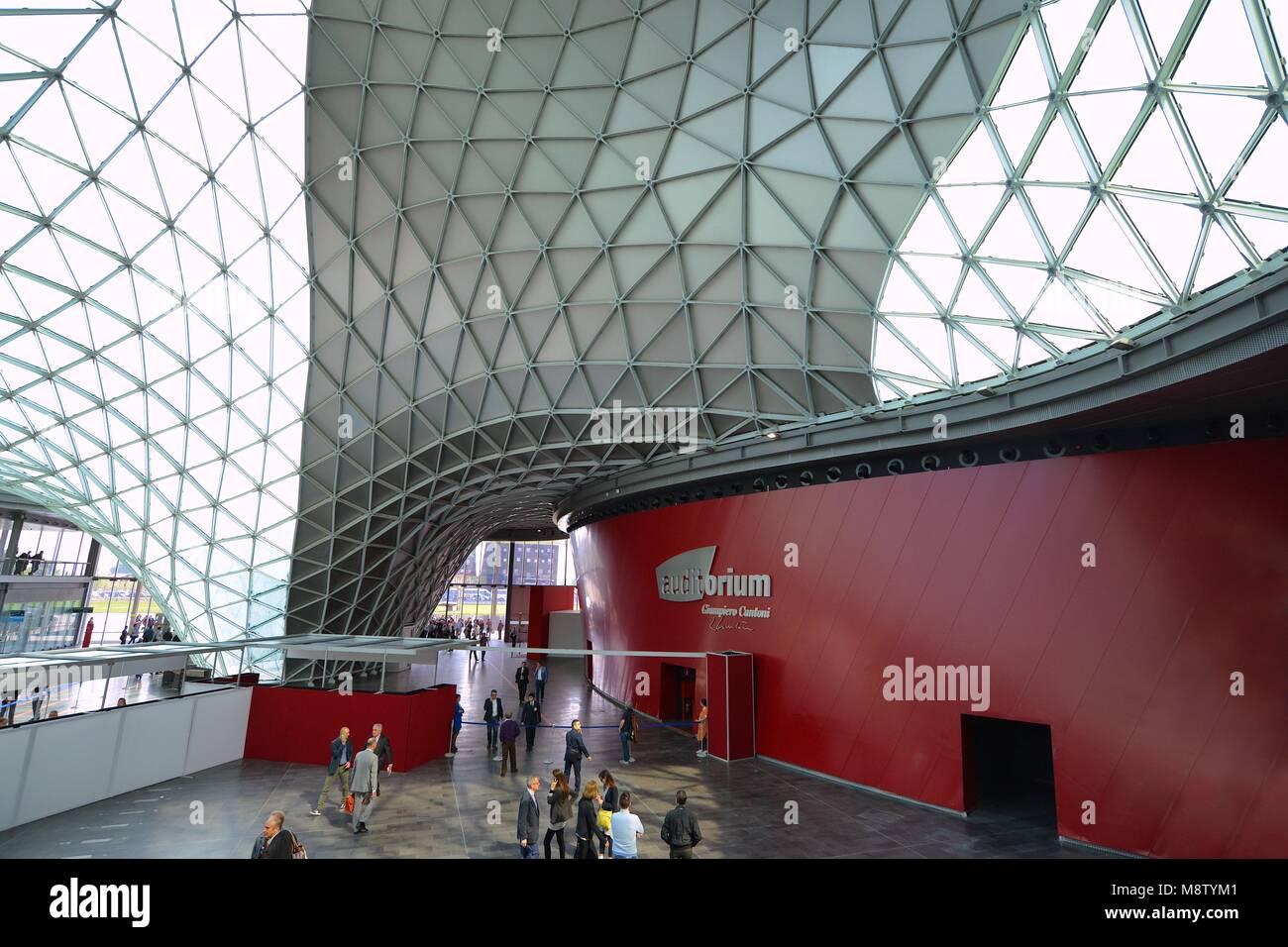 Milan Fair site glass and steel roof view and auditorium entrance 11 ...