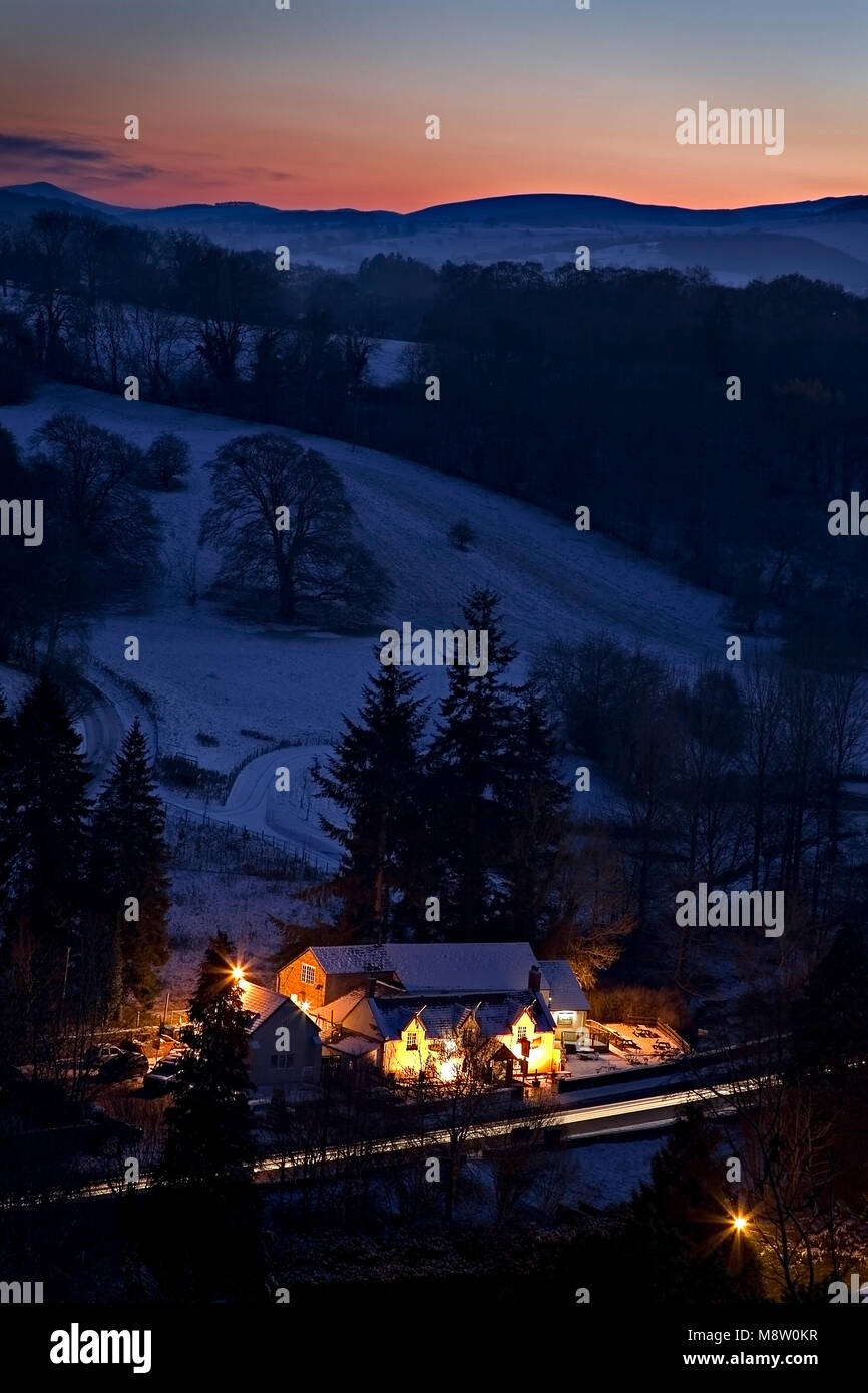 Loggerheads Country Park in winter snow, North Wales Stock Photo - Alamy