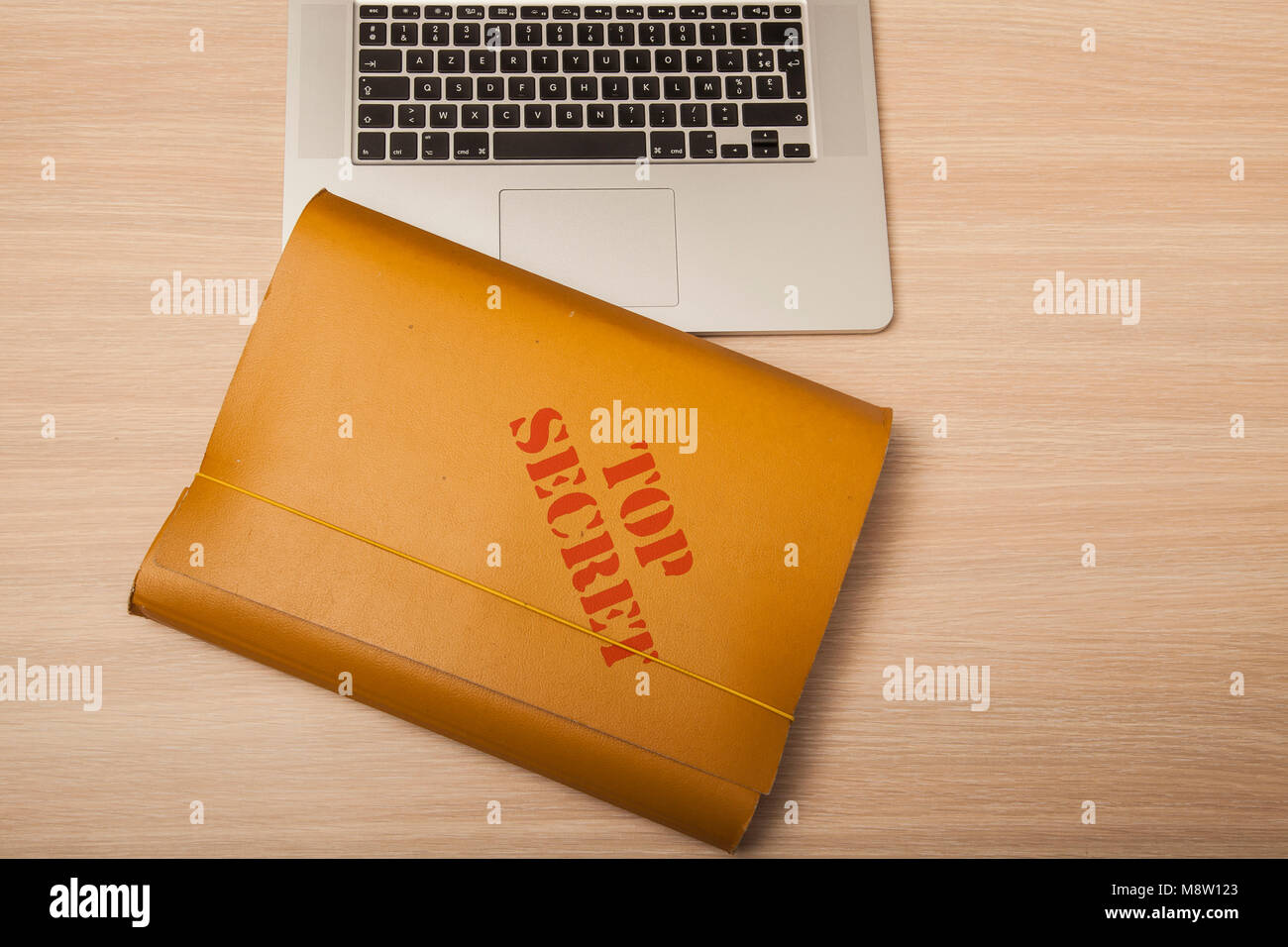 file with confidential data on the corporate desk, copy space Stock ...