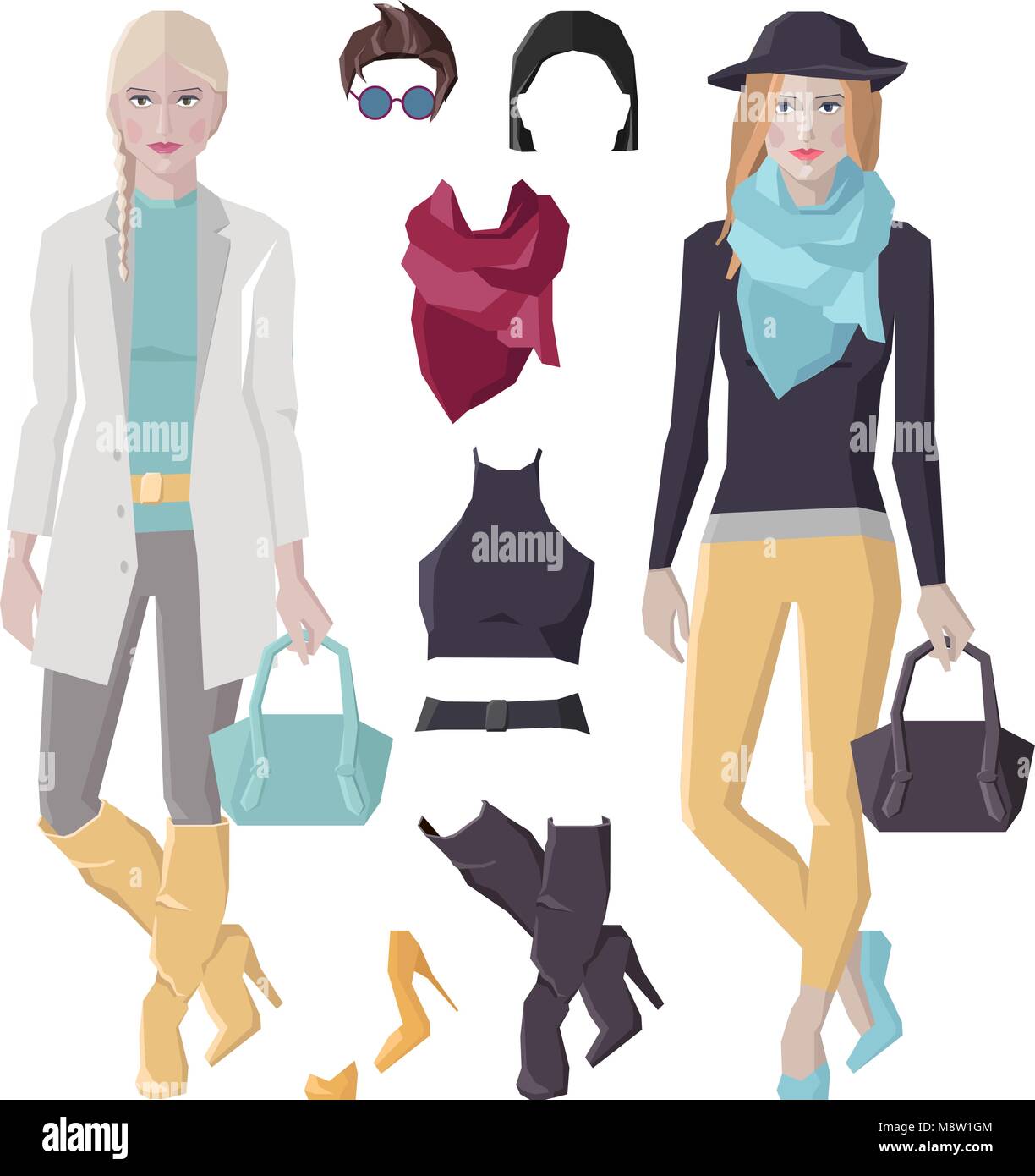 Fashion model vector hi-res stock photography and images - Alamy
