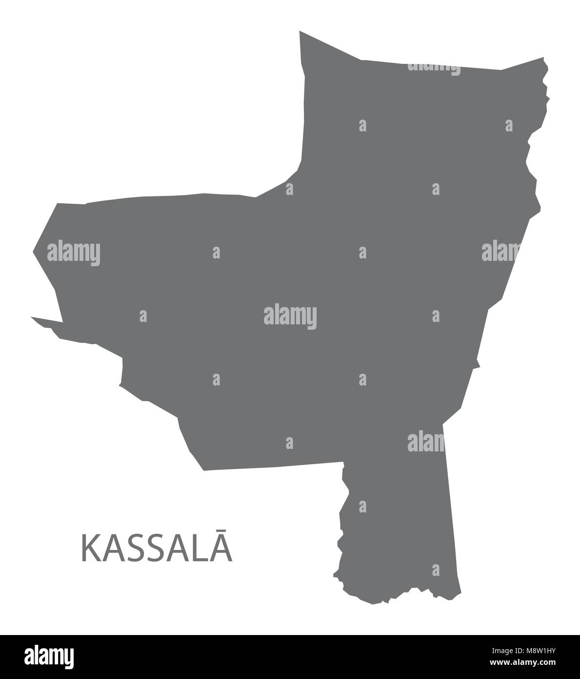 Kassala map of Sudan grey illustration shape Stock Vector Image & Art ...