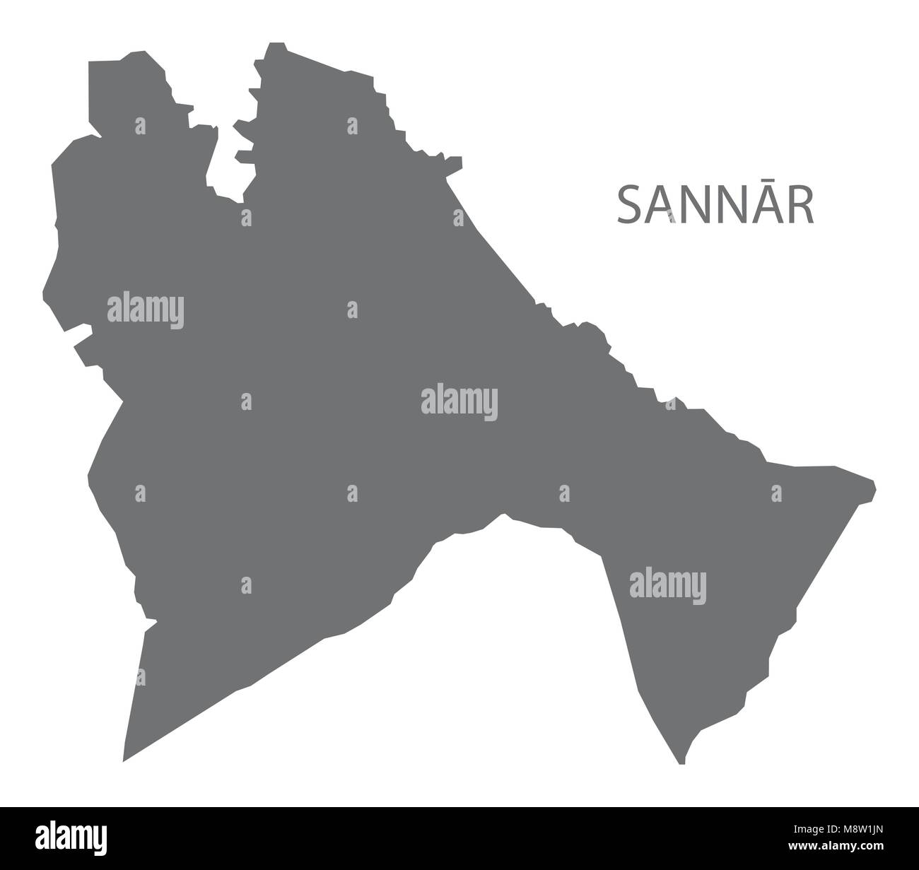 Sannar map of Sudan grey illustration shape Stock Vector Image & Art ...