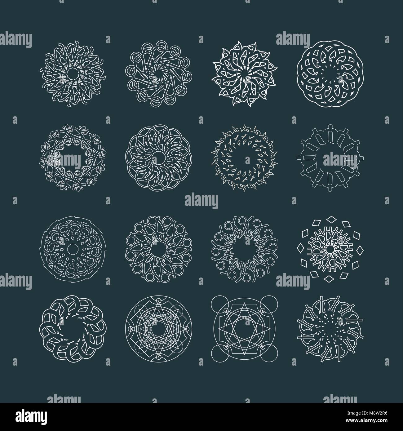 Rosette patterns Stock Vector Images - Alamy