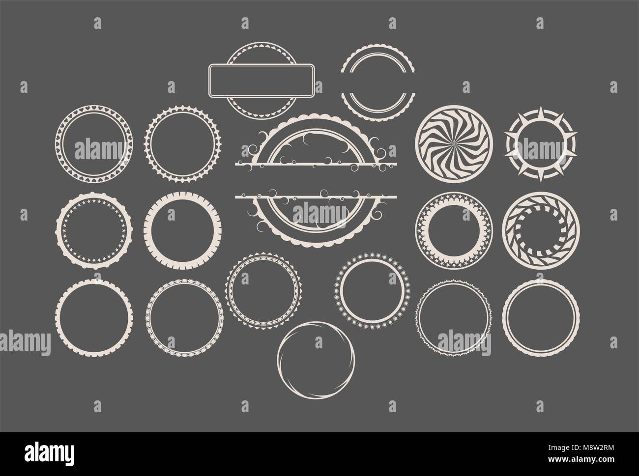 Circular stamps set Stock Vector Image & Art - Alamy