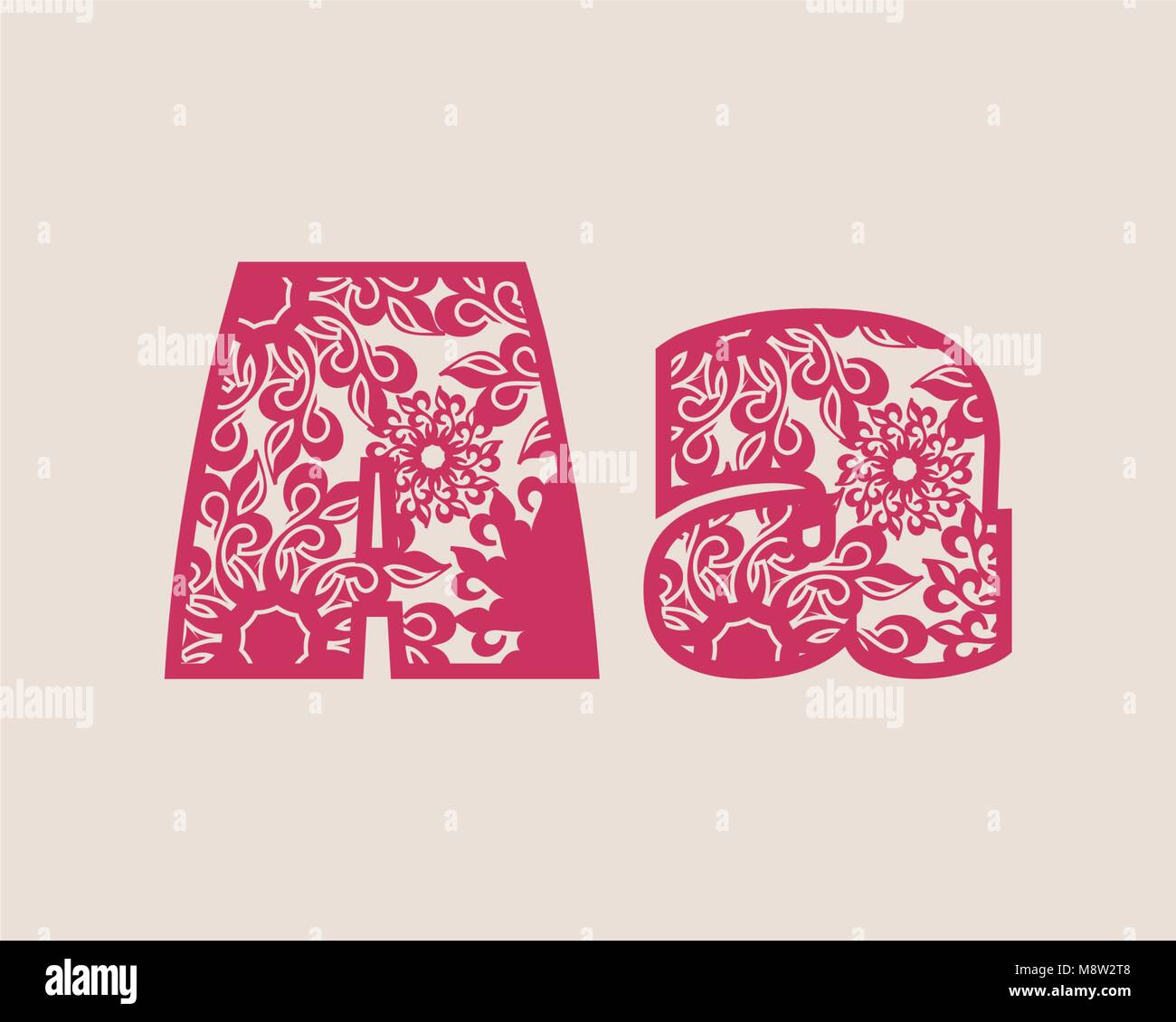 Decorative alphabet vector font Stock Vector Image & Art - Alamy