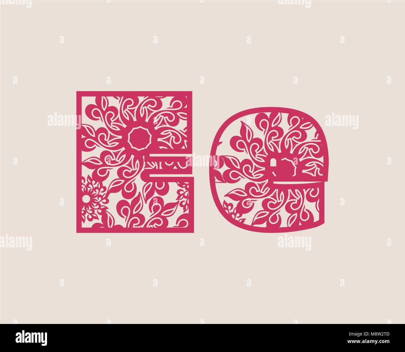 Decorative alphabet vector font Stock Vector Image & Art - Alamy