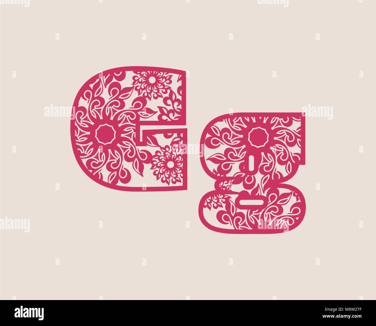 Decorative alphabet vector font Stock Vector Image & Art - Alamy