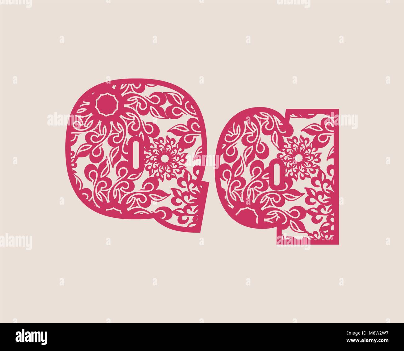 Decorative alphabet vector font Stock Vector Image & Art - Alamy