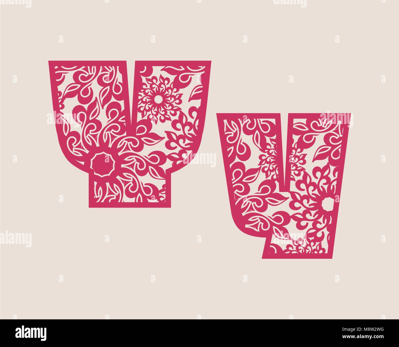 Decorative alphabet vector font Stock Vector Image & Art - Alamy