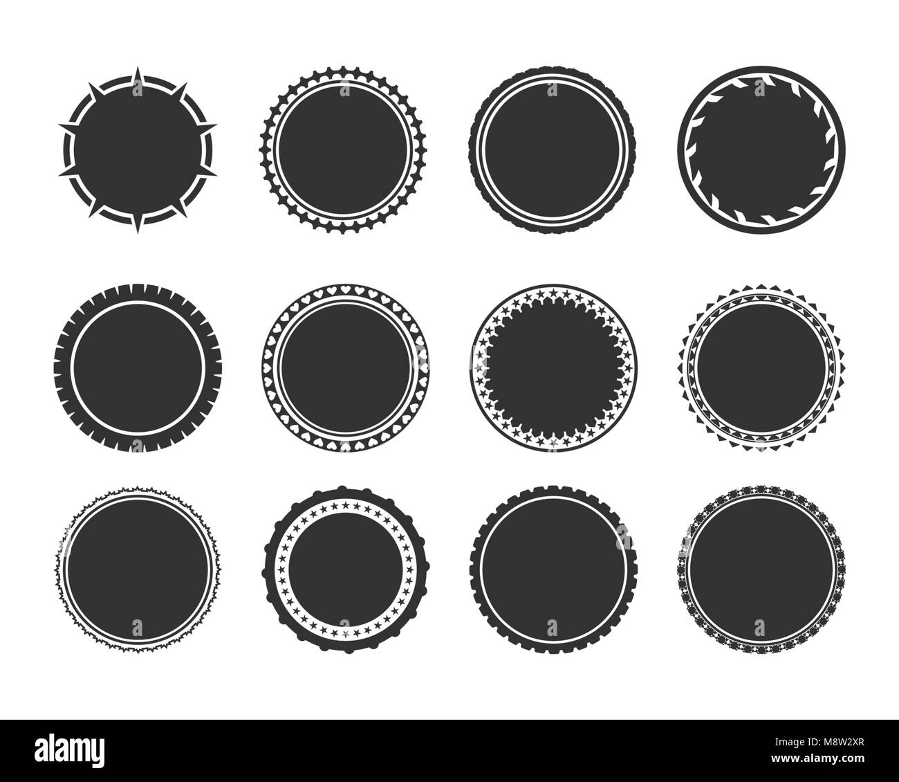 stamps and stickers icons set Stock Vector Image & Art - Alamy