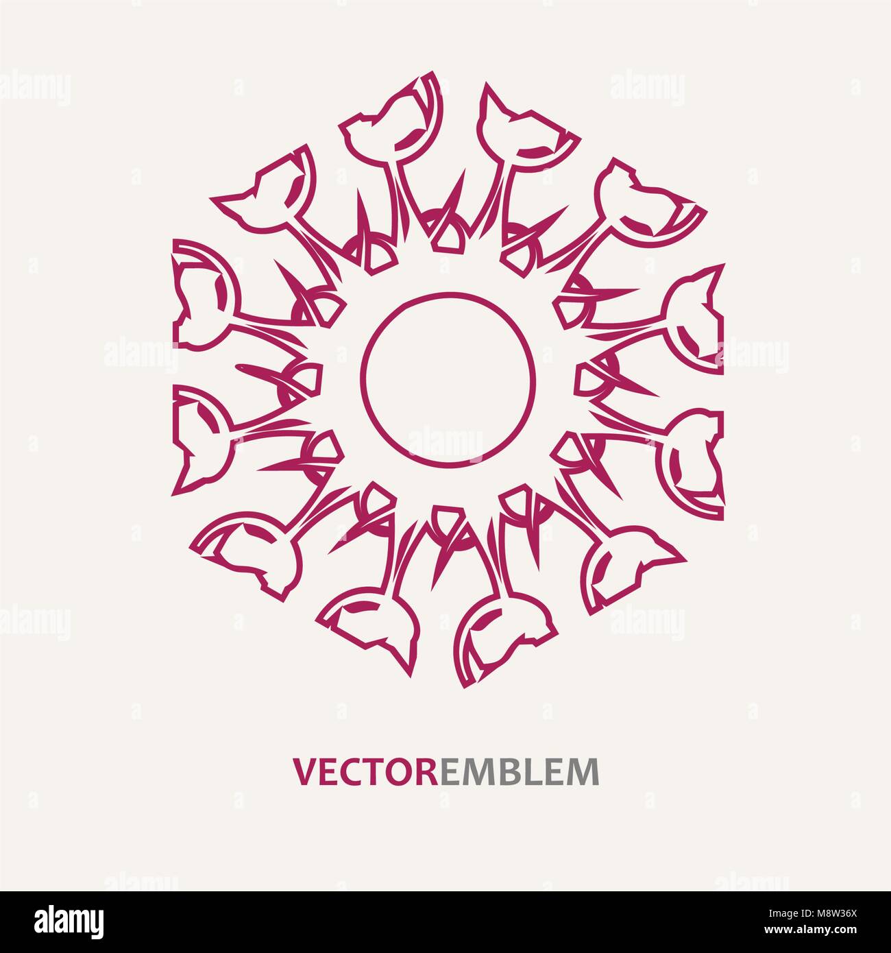 Abstract hexagon emblem Stock Vector Image & Art - Alamy